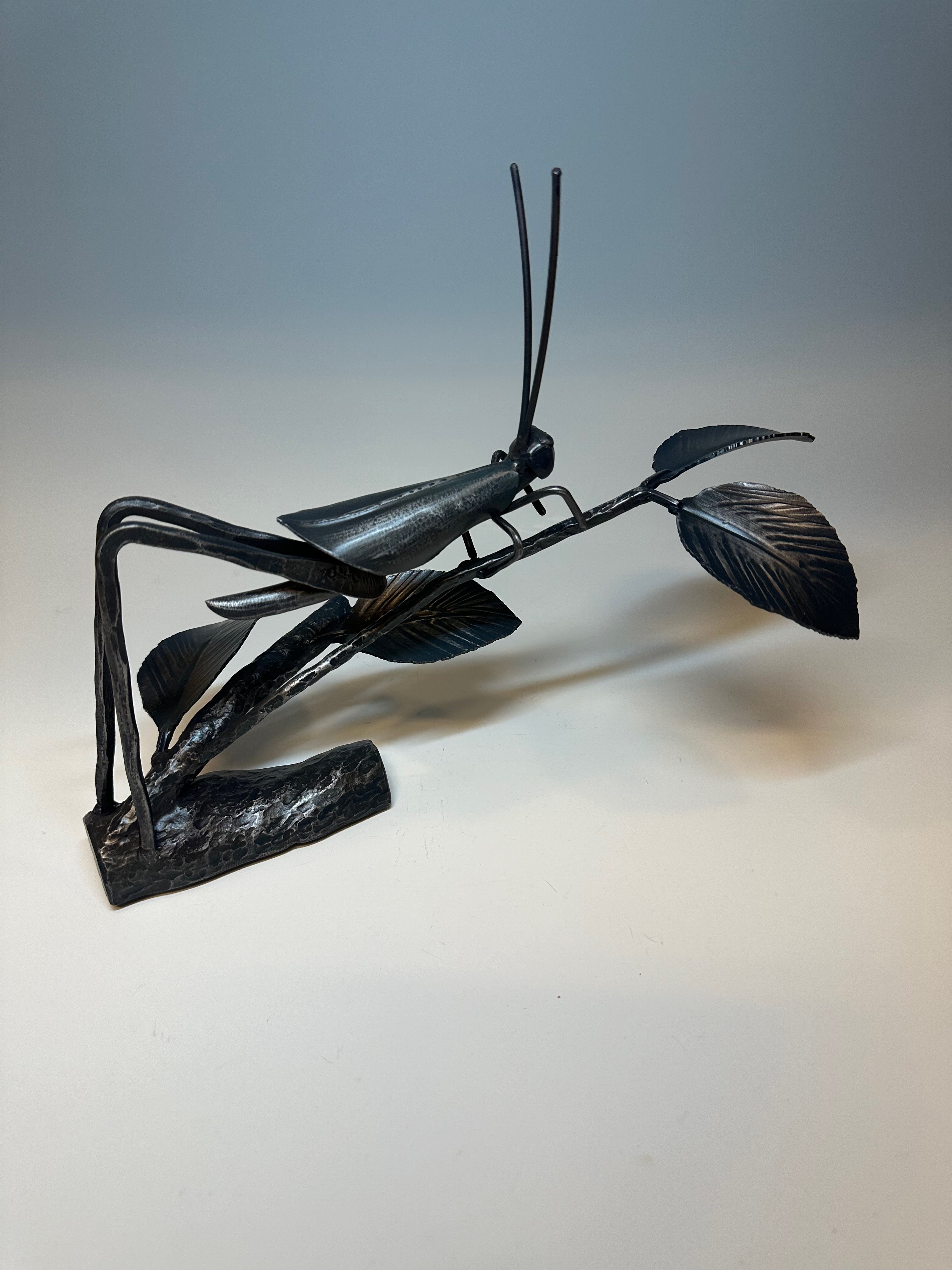 "CRICKET V" HAND FORGED METAL SCULPTURE – Lucy Clark Gallery and Studio